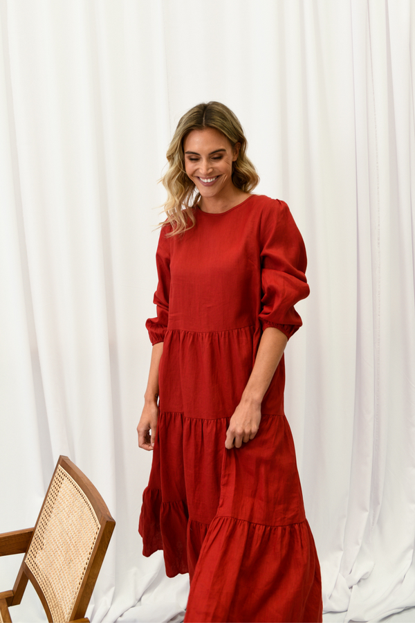 STELLA DRESS - RED - Lunar Fox